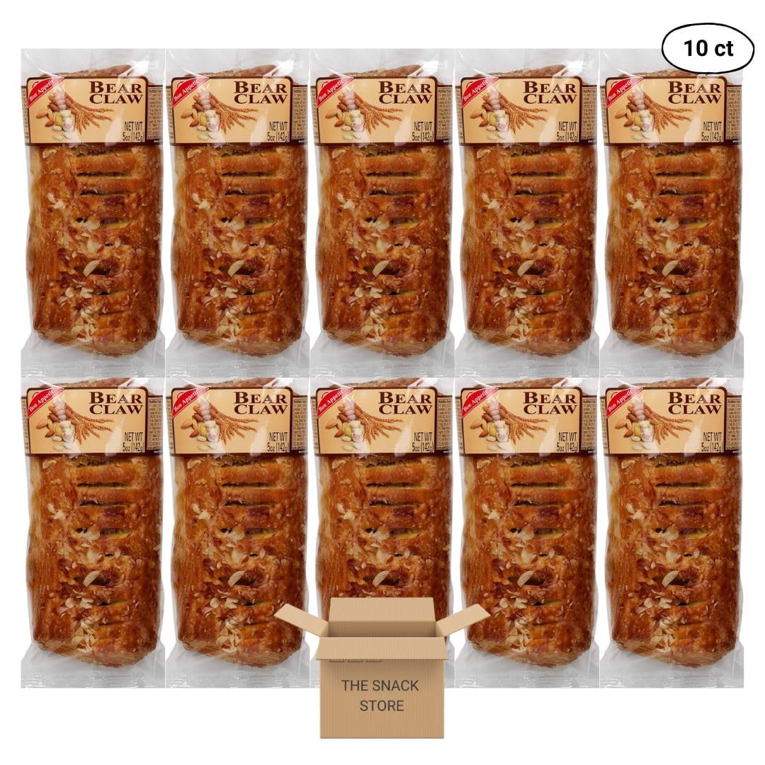 Bon Appetit Bear Claw Pastry Bundle, 5 oz Each, Pack of 10, Sweet ...