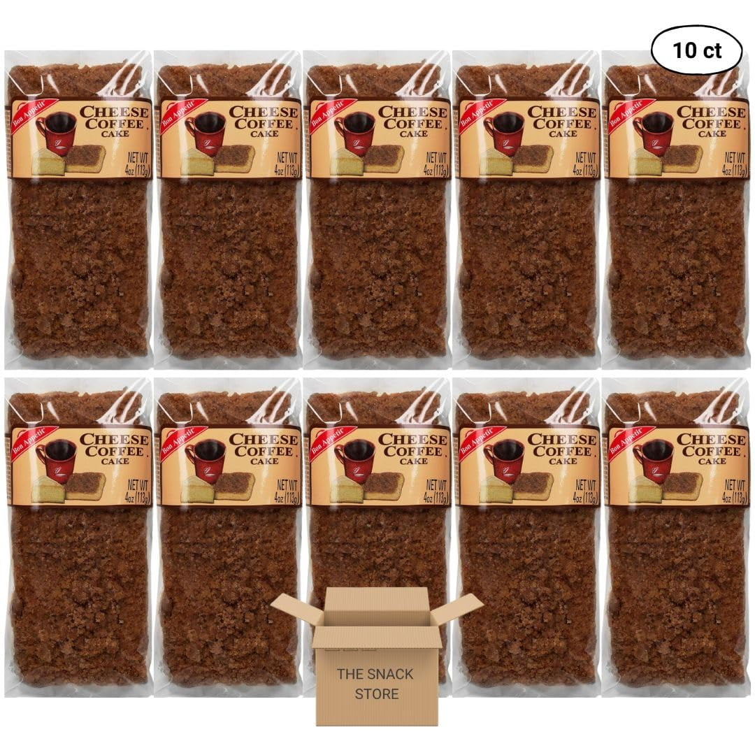 The Snack Store Bundle Bon Appetit Cheese Coffee Cake, Pack of 10 (4 oz ...