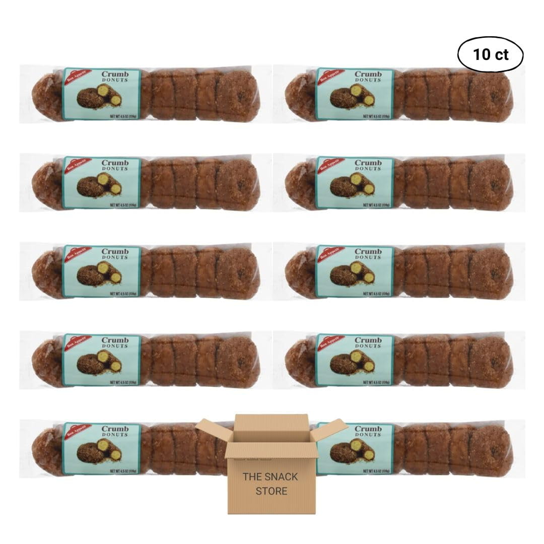 The Snack Store Bundle Bon Appetit Crumb Donuts, Pack of 10 (3.5 oz ...