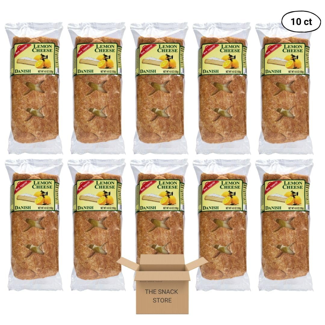The Snack Store Bundle Bon Appetit Lemon Cheese Danish, Pack of 10 (4.6 ...