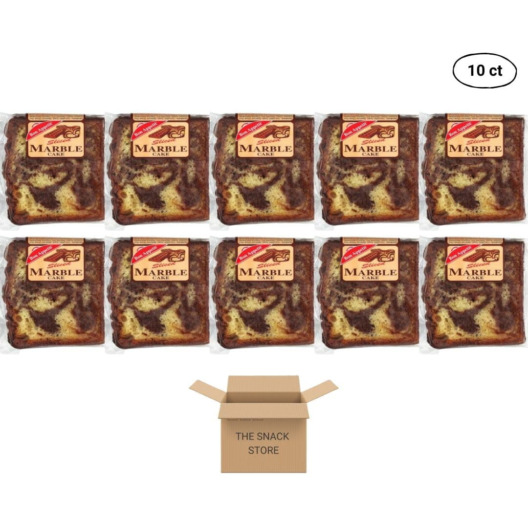 The Snack Store Bundle Bon Appetit Marble Cake, Pack of 10 (4 oz ...