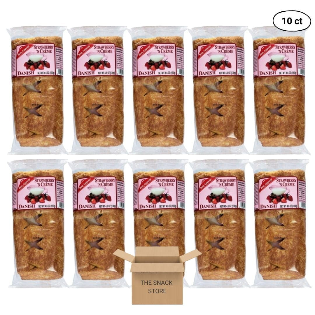 The Snack Store Bundle Bon Appetit Strawberry 'N Creme Danish, Pack of ...