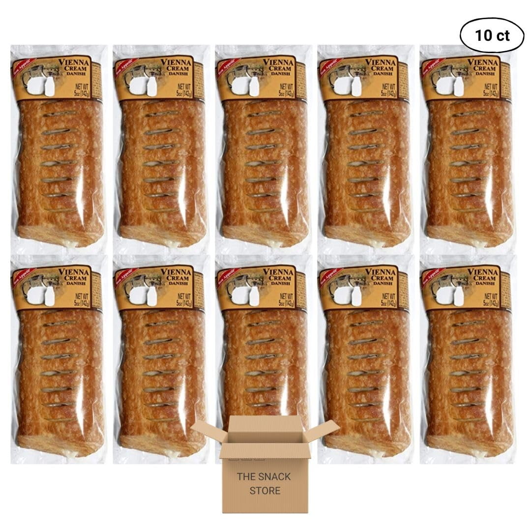 The Snack Store Bundle Bon Appetit Vienna Cream Danish, Pack of 10 (5 ...