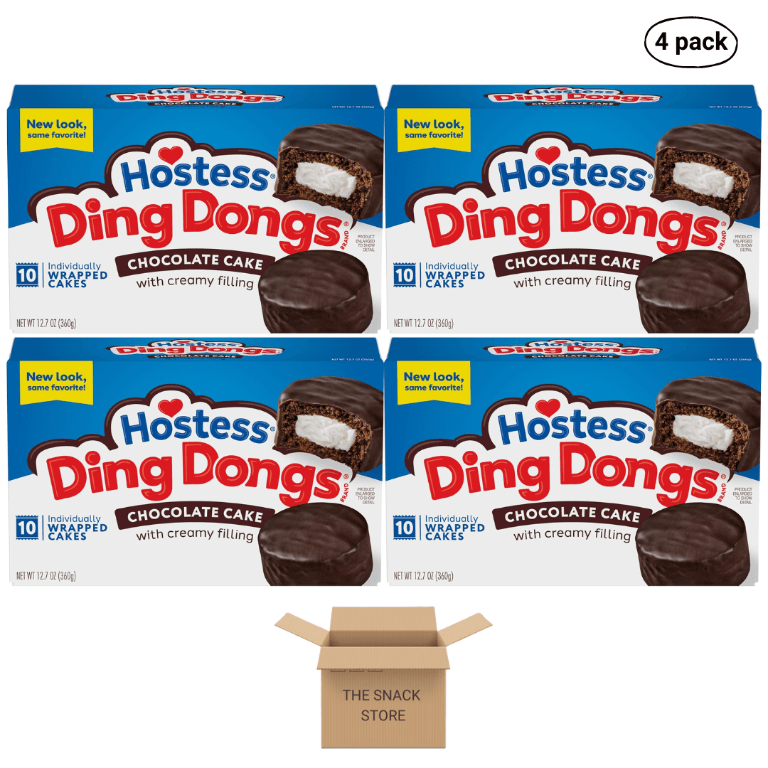The Snack Store Bundle Hostess Ding Dongs Chocolate Cake With Creamy ...