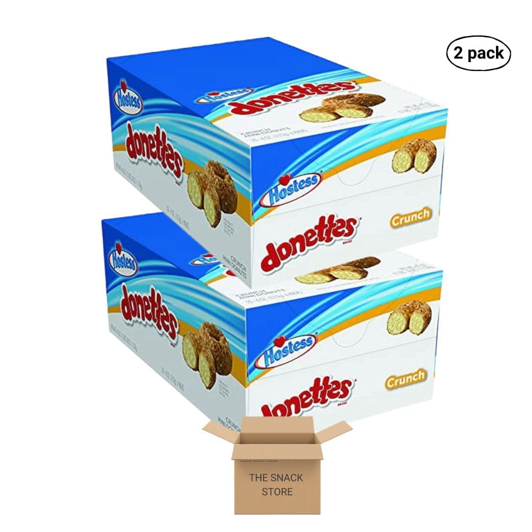 The Snack Store Bundle Hostess Donettes Crunch, 3 Ounce, 2 Boxes of 10 ...