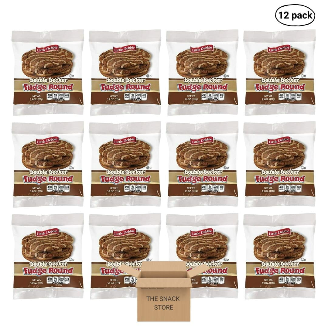 The Snack Store Bundle Little Debbie Double Decker Fudge Rounds, 3.9 oz ...