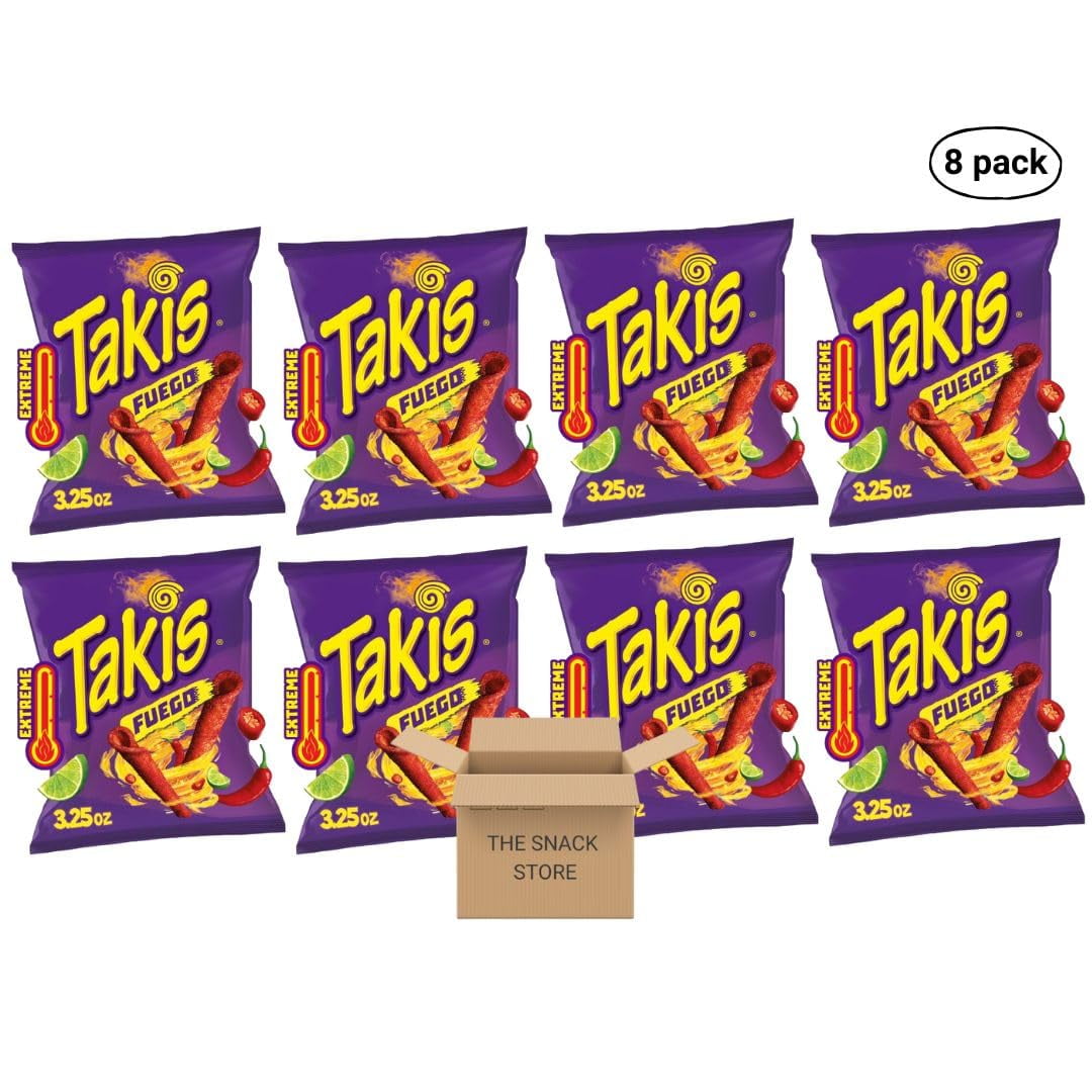 The Snack Store Bundle Takis Fuego, Hot Chili Pepper & Lime Rolled ...