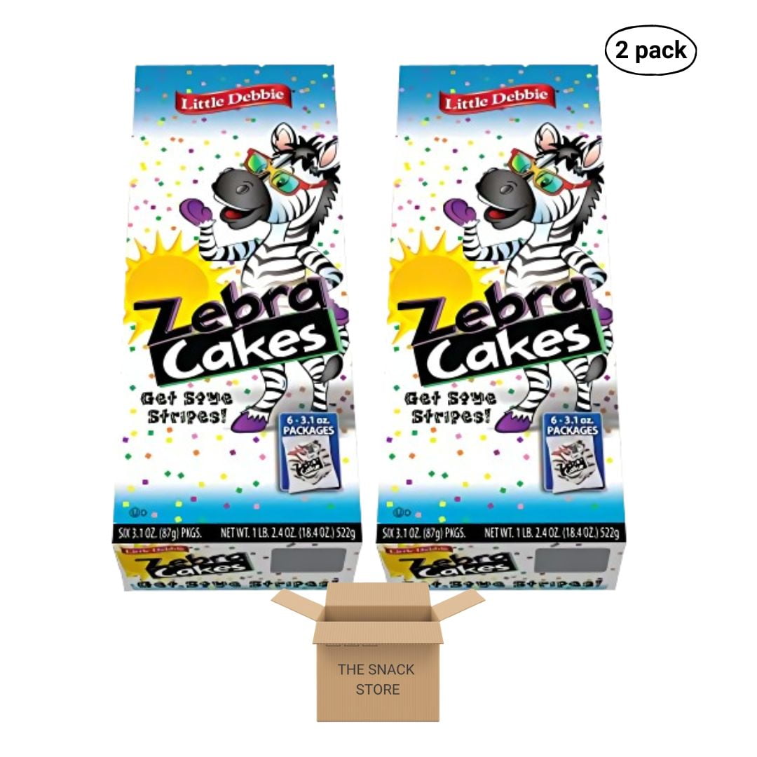 The Snack Store Bundle Zebra Cake, 3.1 oz, 2 Boxes of 6 Count, 12 Total ...