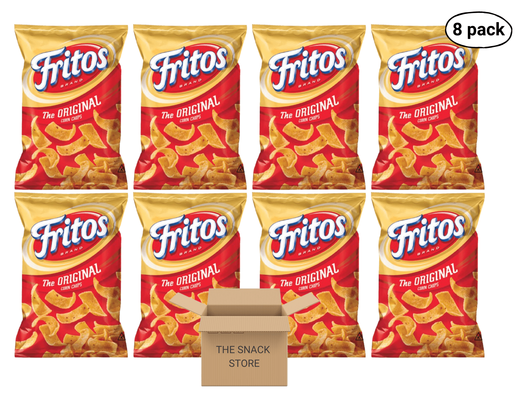 The Snack Store Fritos The Original Corn Chips 3.25 oz (Pack of 8 ...