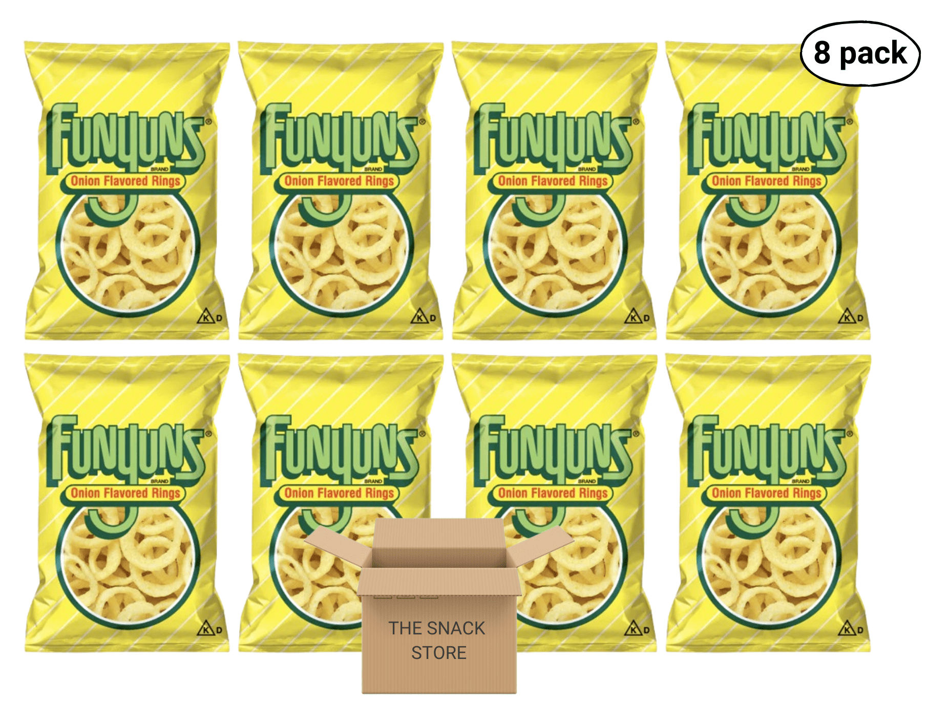 The Snack Store Funyuns Original Onion Flavored Rings 1.89 oz (Pack of ...
