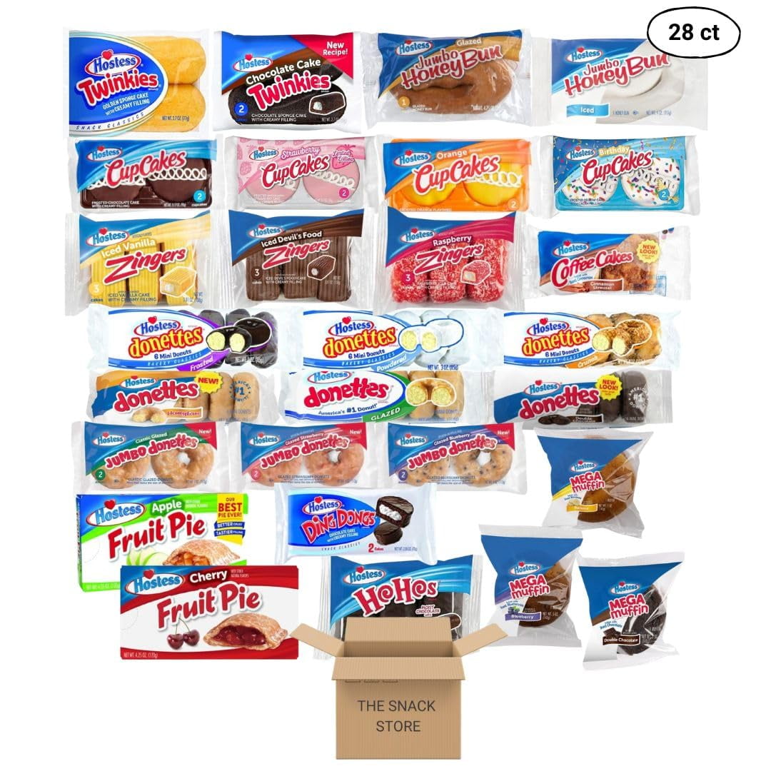 The Snack Store Variety Hostess Mega Pack All Flavors (28 Total Packs ...