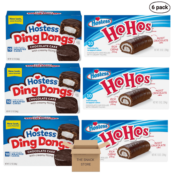 The Snack Store Variety Pack | Hostess DingDongs and HoHos Chocolate ...