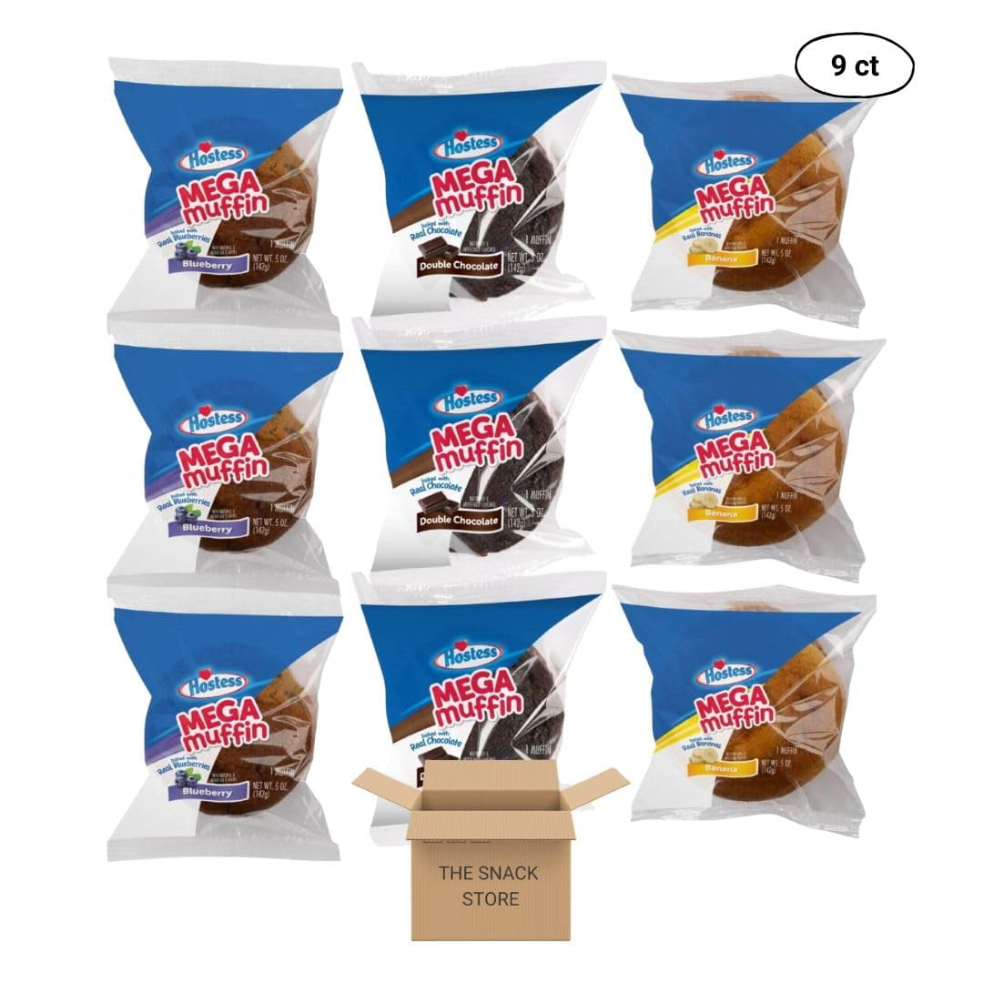 The Snack Store Variety Pack | Hostess Mega Muffins Blueberry, Double ...