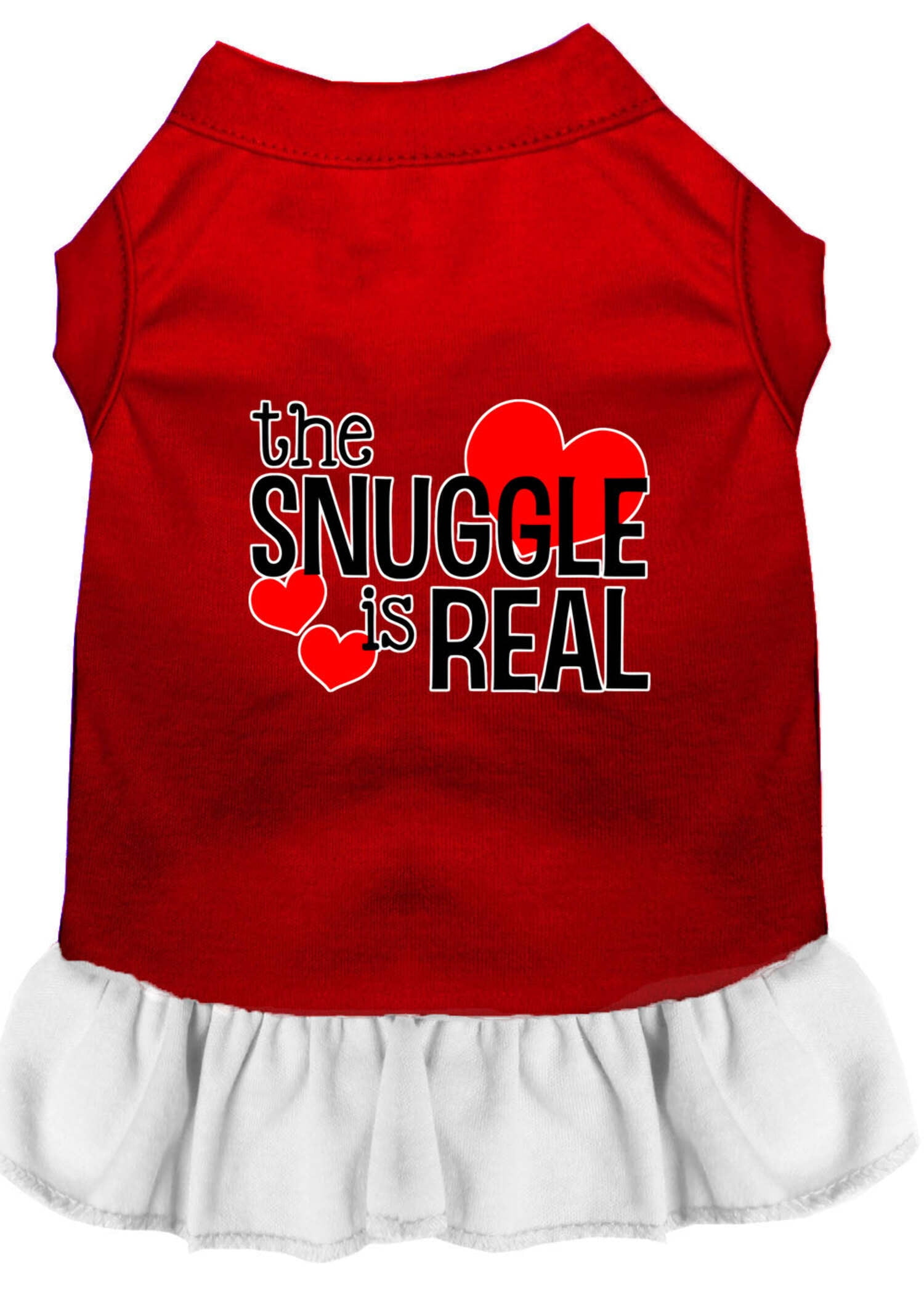 Dog Dress, Pet Dog Cat Dress Screen Printed, "The Snuggle Is Real ...