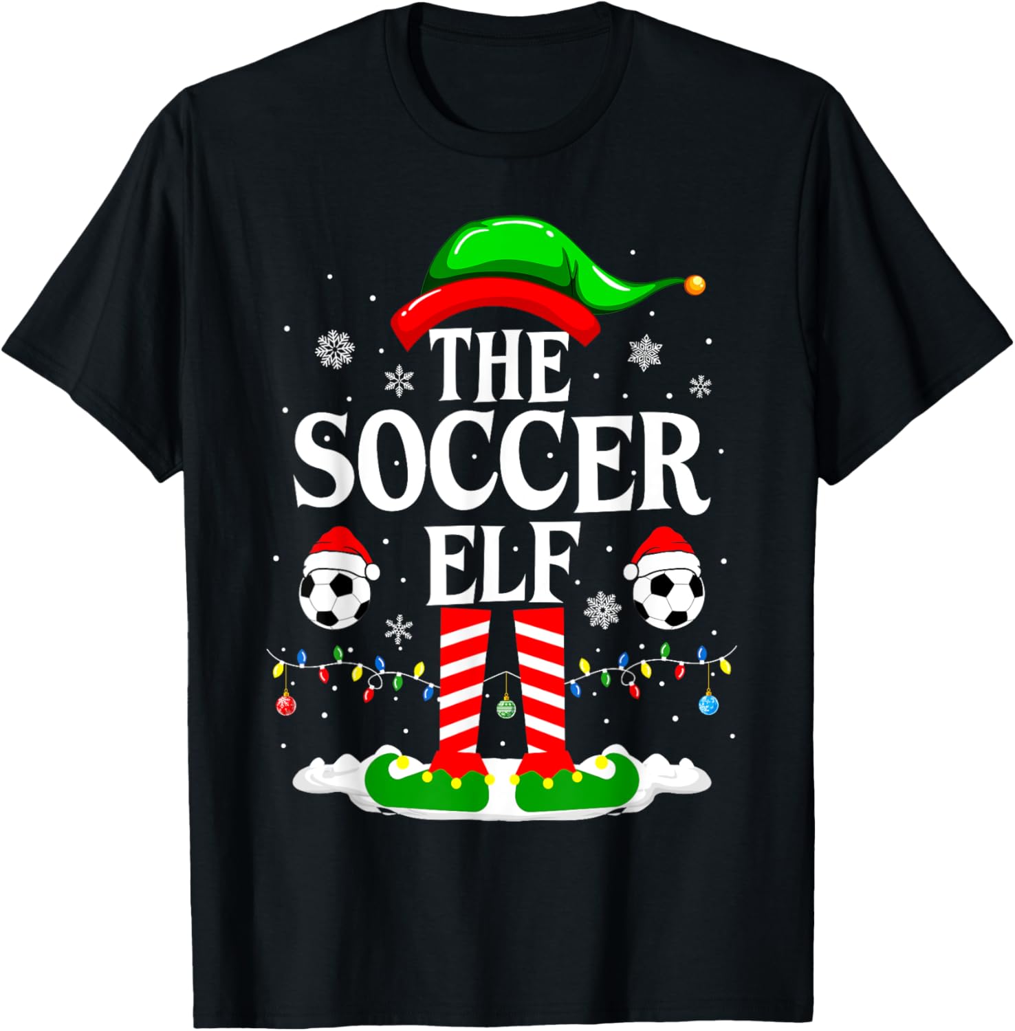 The Soccer Elf Funny Family Christmas Soccer T-Shirt - Walmart.com