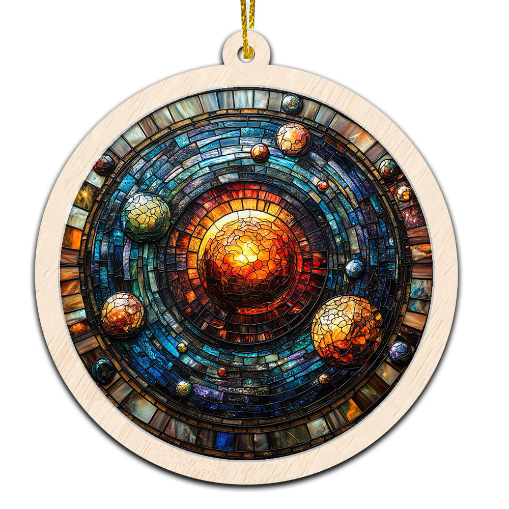 The Solar System Stained Glass Suncatcher Ornament – Holiday Ornament ...