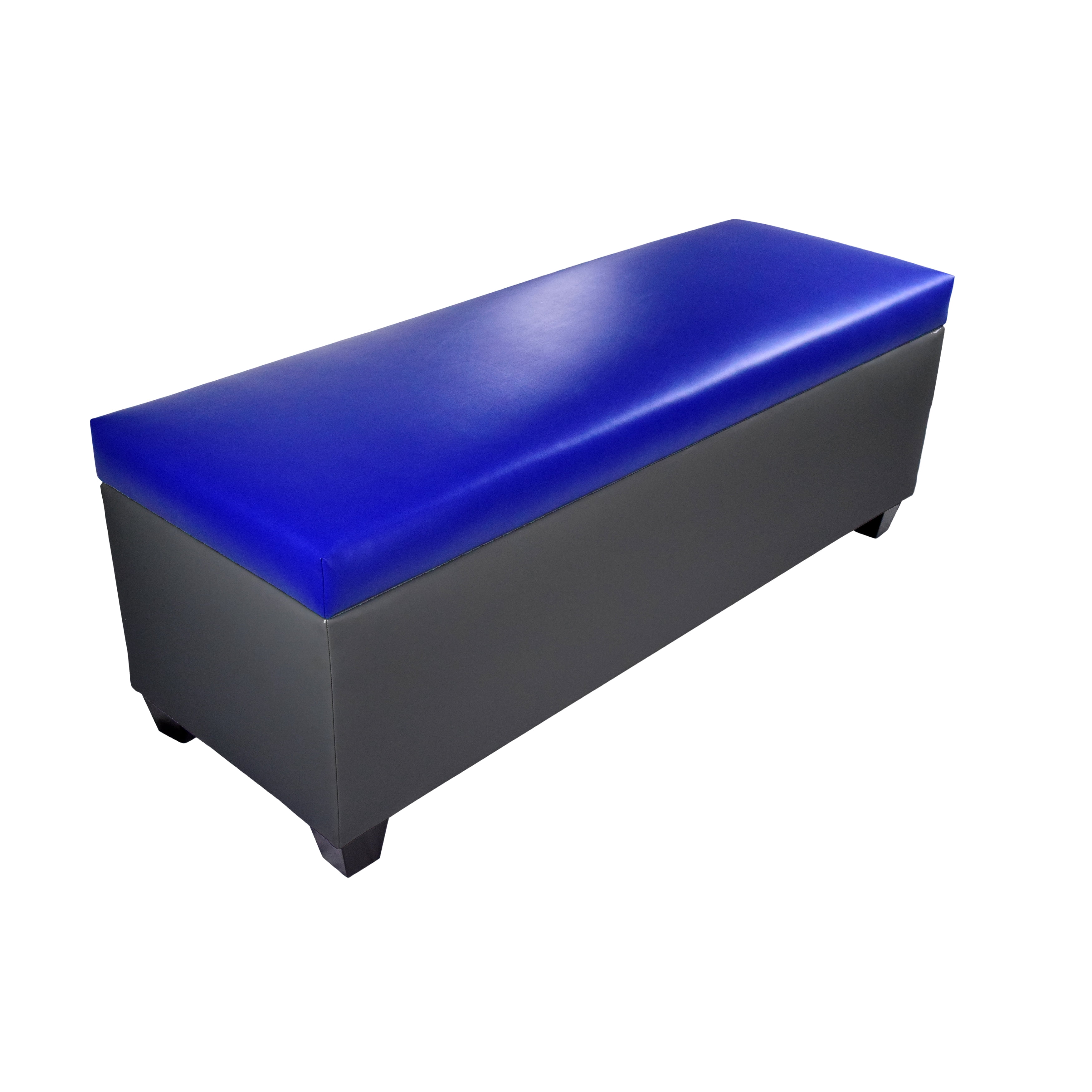 The Sole Secret Retro Dark Grey Vinyl Shoe Storage Bench Storage ...