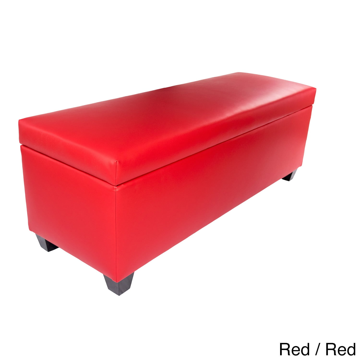 The Sole Secret Retro Red Vinyl Shoe Storage Bench Storage Benches ...