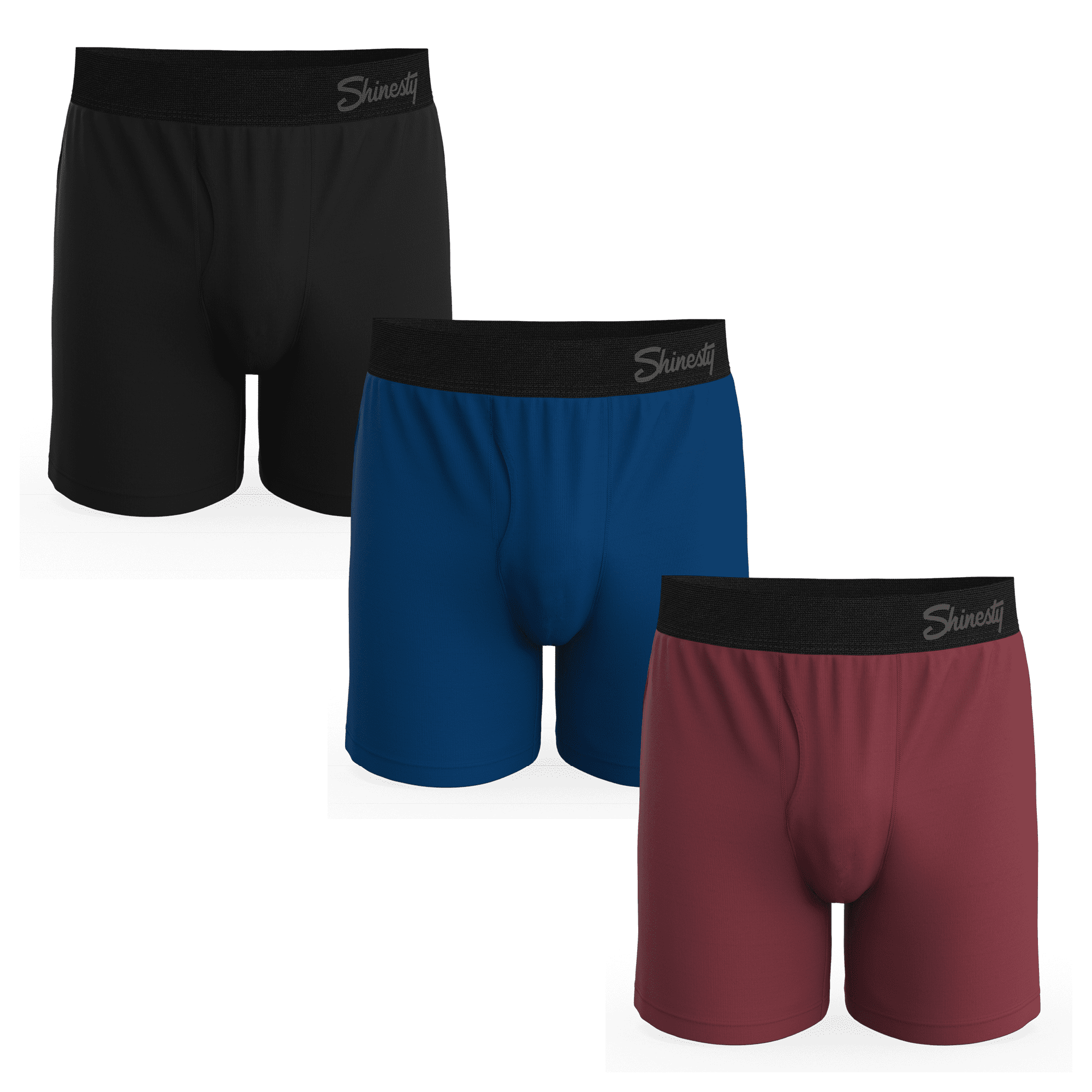 The Solid Trio - Shinesty Boxers 3 Pack Medium - Walmart.com