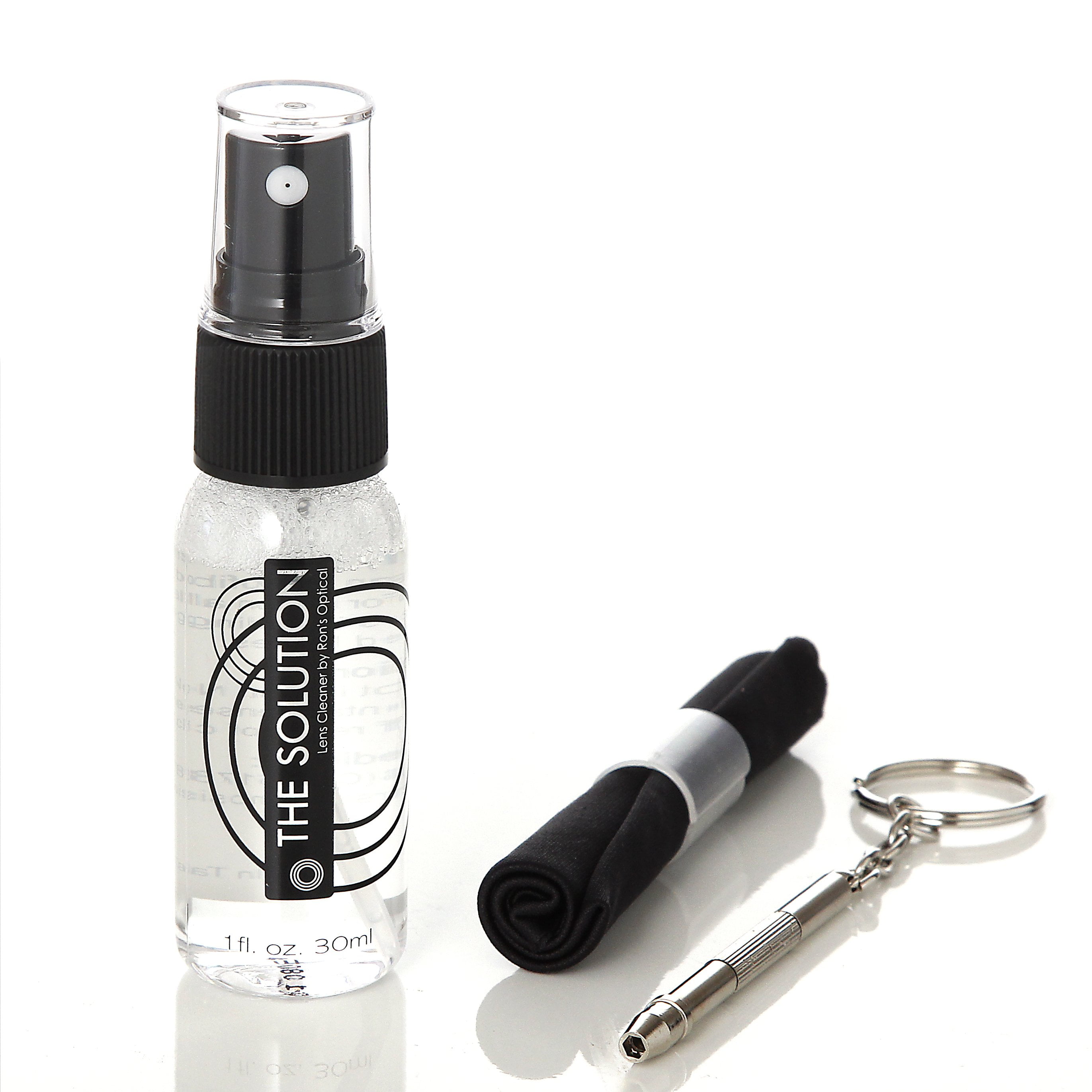 Solution Alcohol Free Eyeglass Lens Cleaner & Repair Kit, 1oz Spray ...