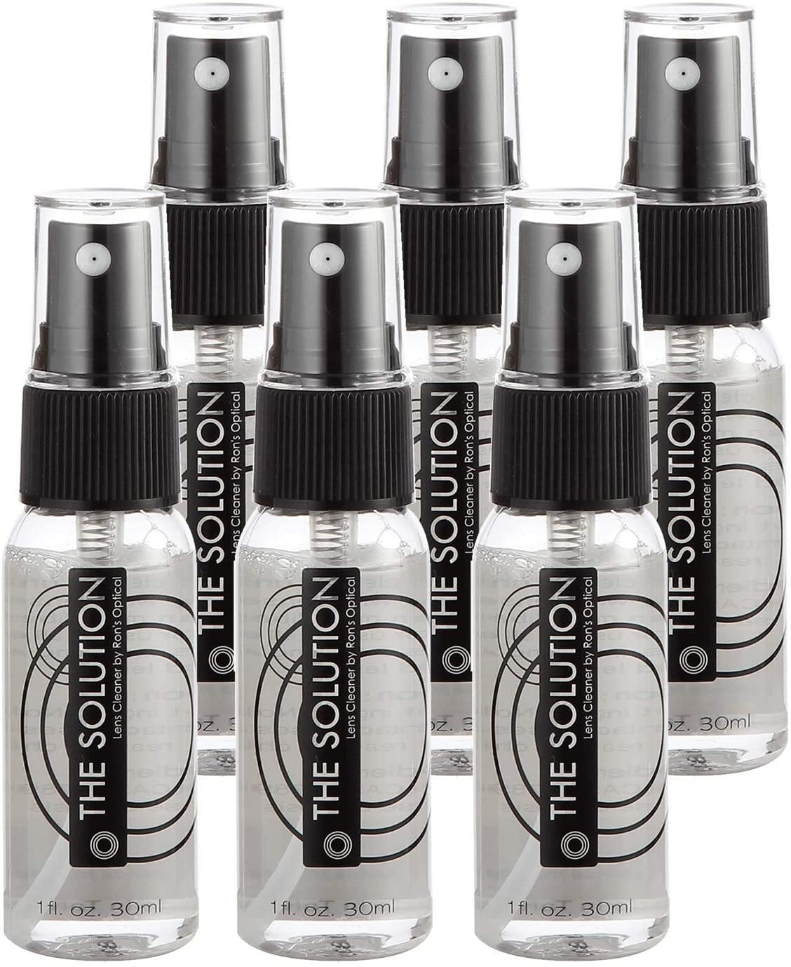 The Solution Lens Cleaner Spray Pack of 6-1oz Alcohol Free Eyeglass ...