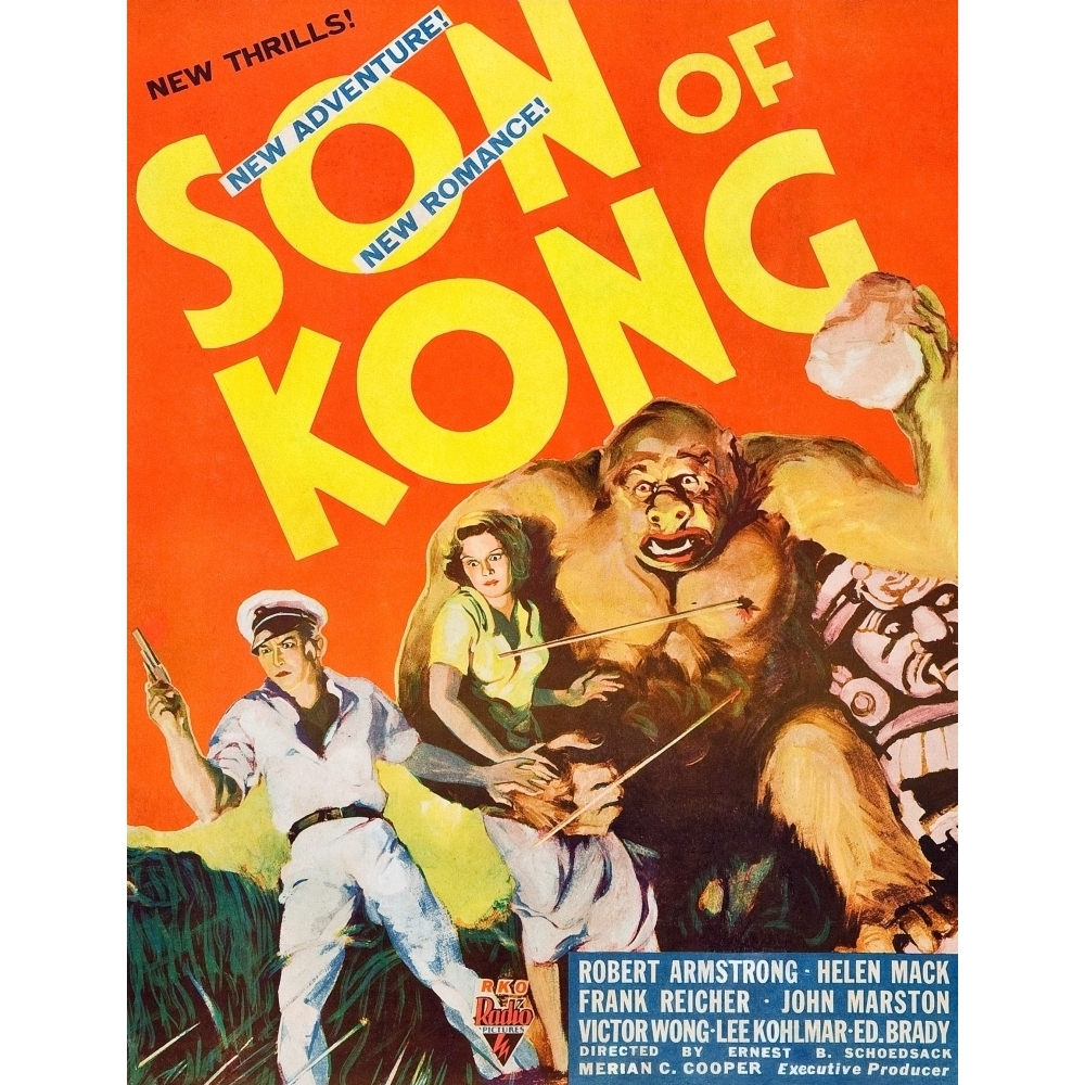 The Son Of Kong Robert Armstrong Helen Mack On Window Card 1933 Movie ...