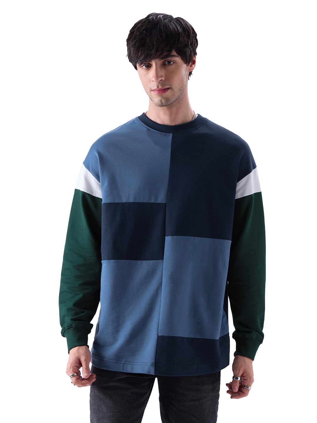 The Souled Store Official Tss Originals: Mosaic Blue Oversized Full ...