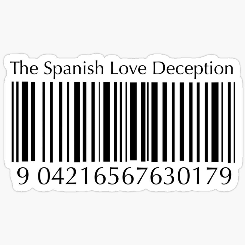 The Spanish Love Deception Barcode Sticker Phone Decal Water Bottle ...