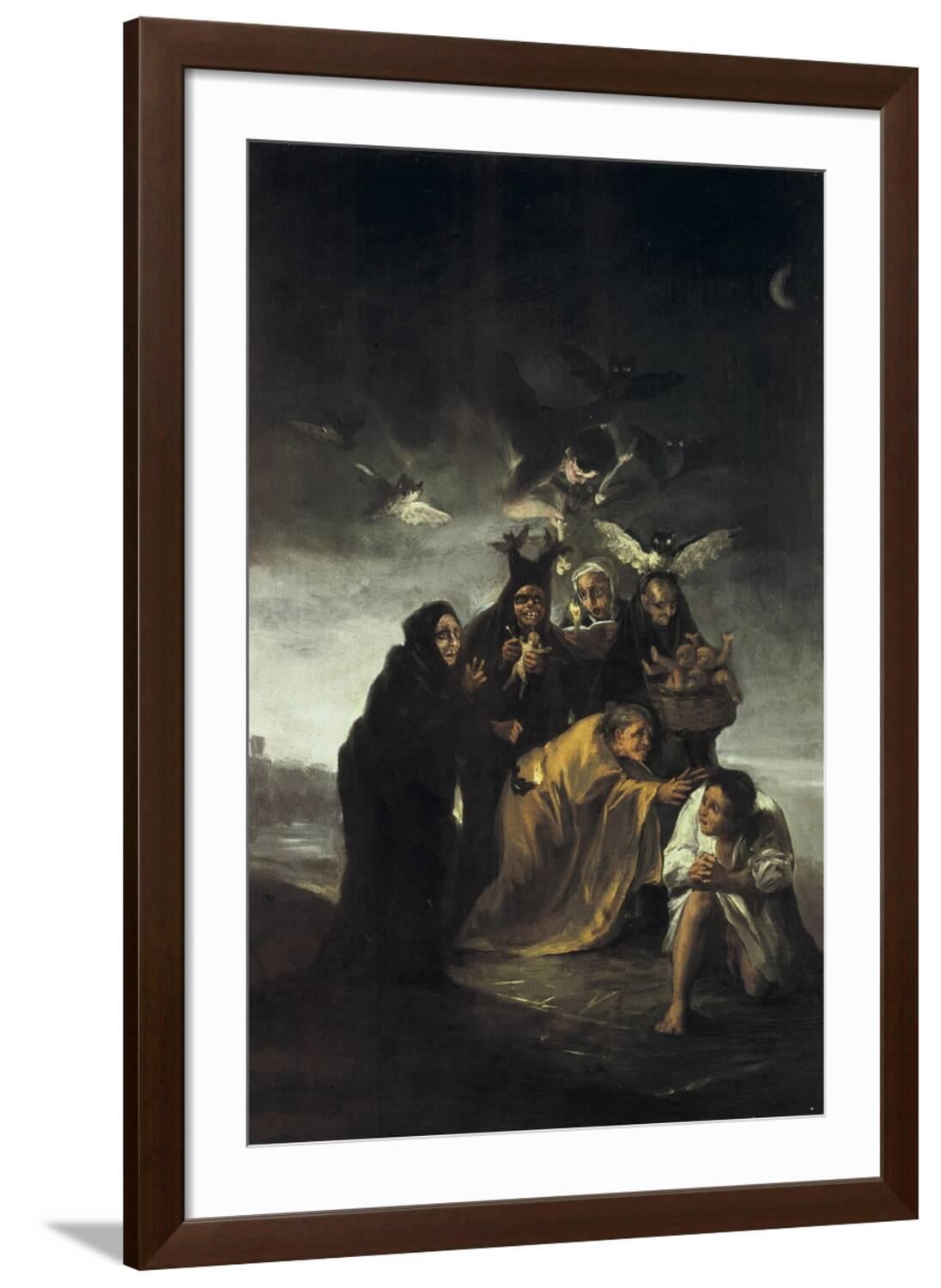 Art.com The Spell or the Witches Art Print by Francisco de Goya, Brown ...