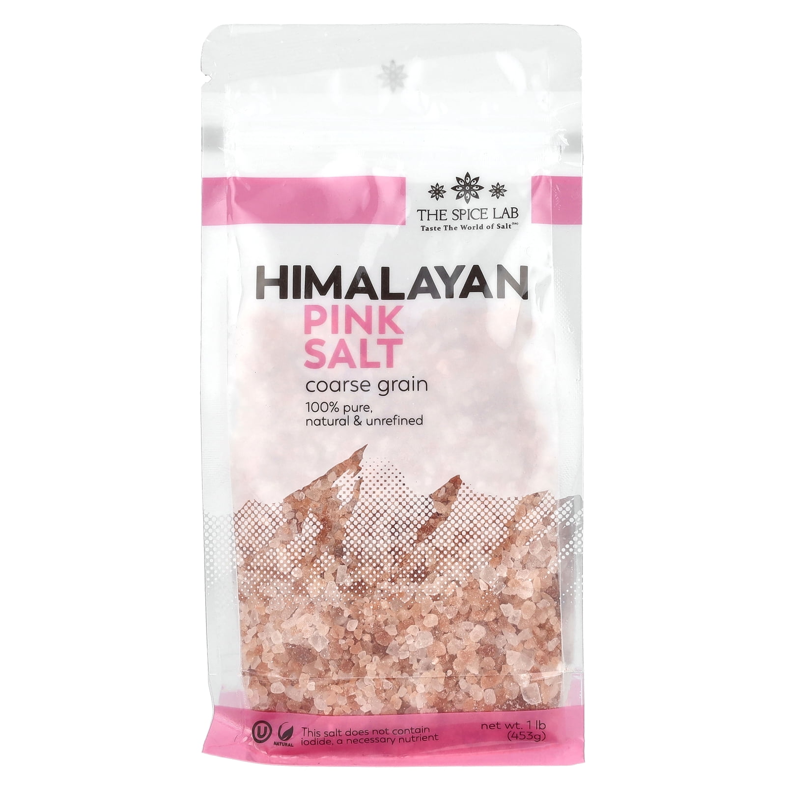 The Spice Lab Himalayan Pink Salt, Coarse Grain, 1 lb, Natural Kosher ...