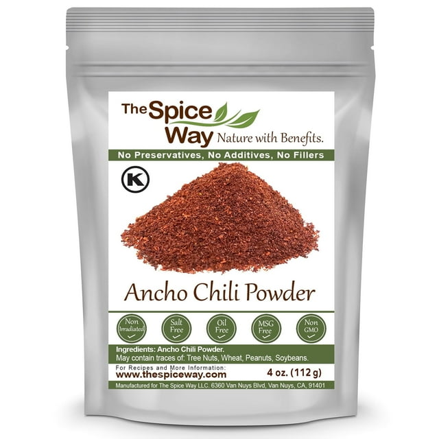 The Spice Way Ancho Chile - Pure Mexican Style Spicy Seasoning, Mild ...