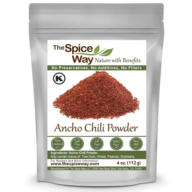Ancho Chile Powder - Pure, Additive-Free, 4oz for Kitchens - Walmart ...