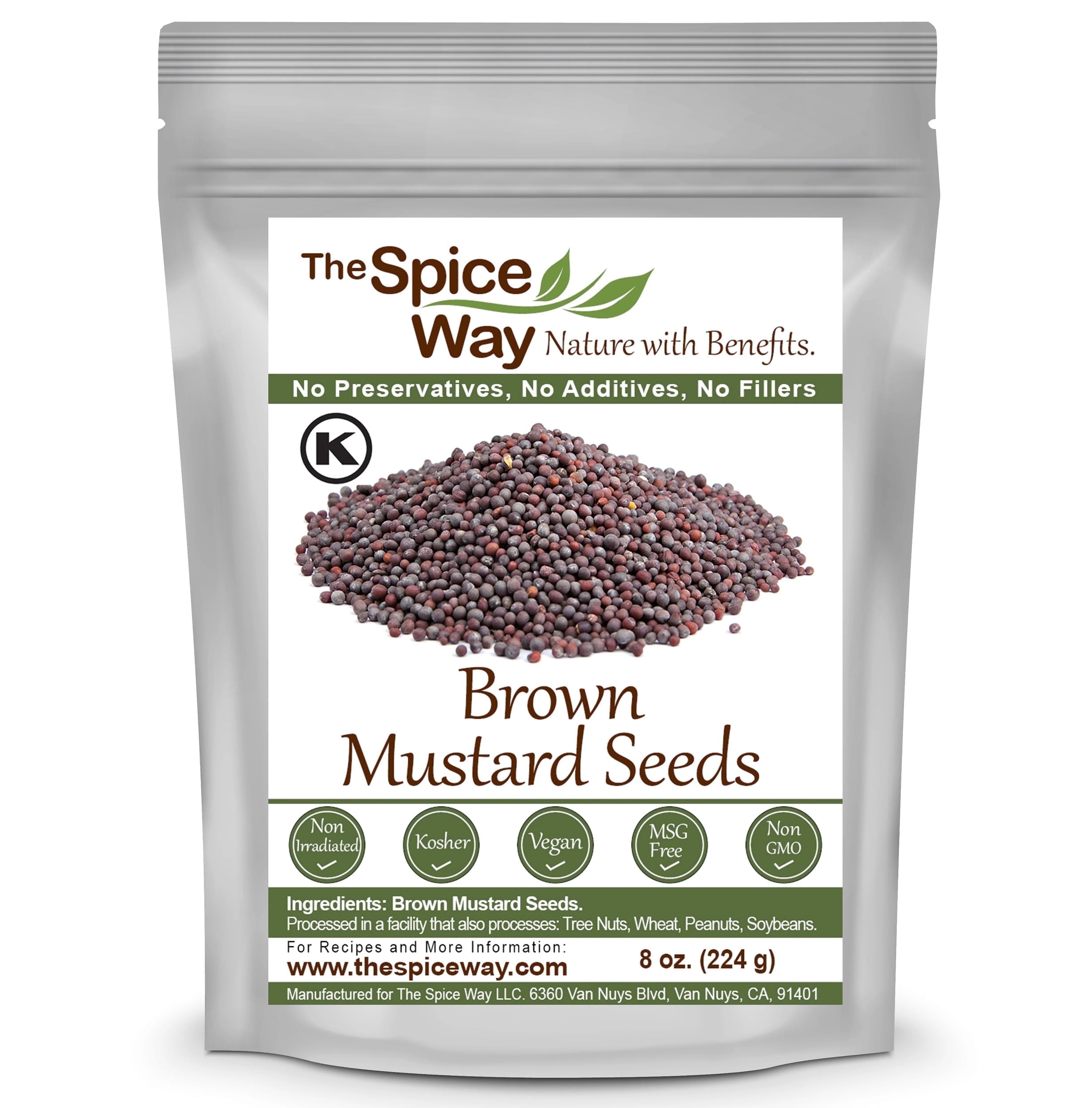 The Spice Way Brown Mustard Seeds 8 oz Premium Spice for European ...