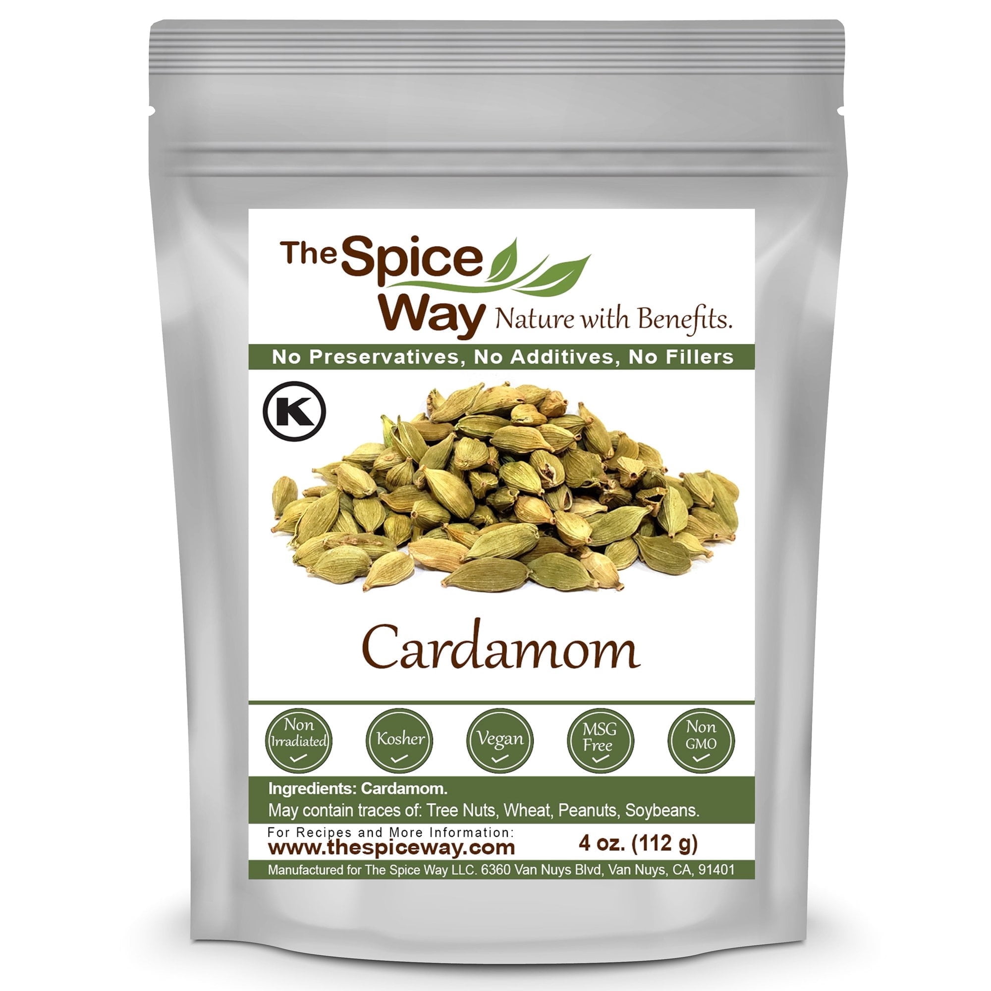 The Spice Way Cardamom Pods- ( 4 oz ) Whole Green Cardamom Pod ...