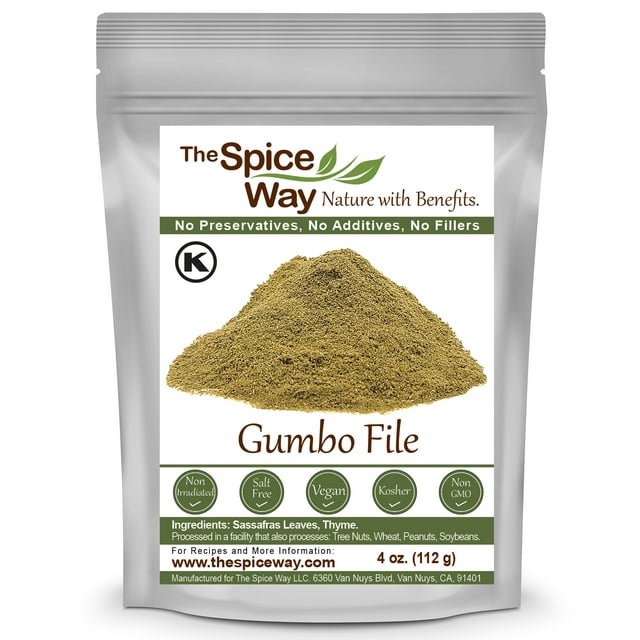 The Spice Way Gumbo File - Premium Ground Sassafras Tree Leaves - 4oz ...