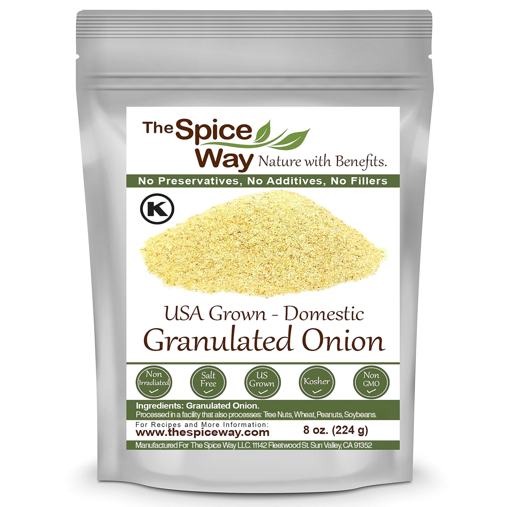 The Spice Way Onion KEF28 Granules - domestic Granulated Onion (8 oz) a ...