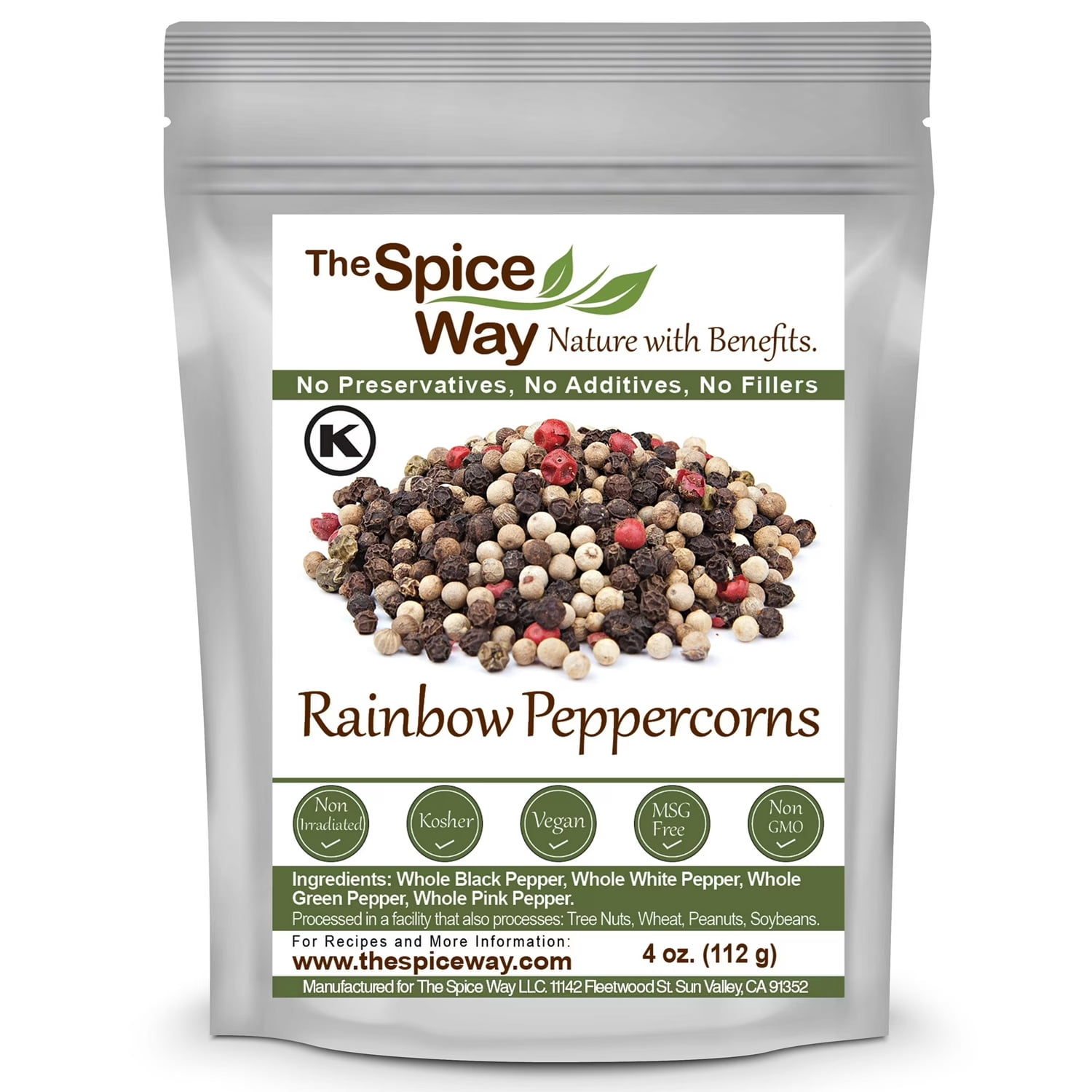 The Spice Way Rainbow Peppercorn Blend, White Pink Black Green ...
