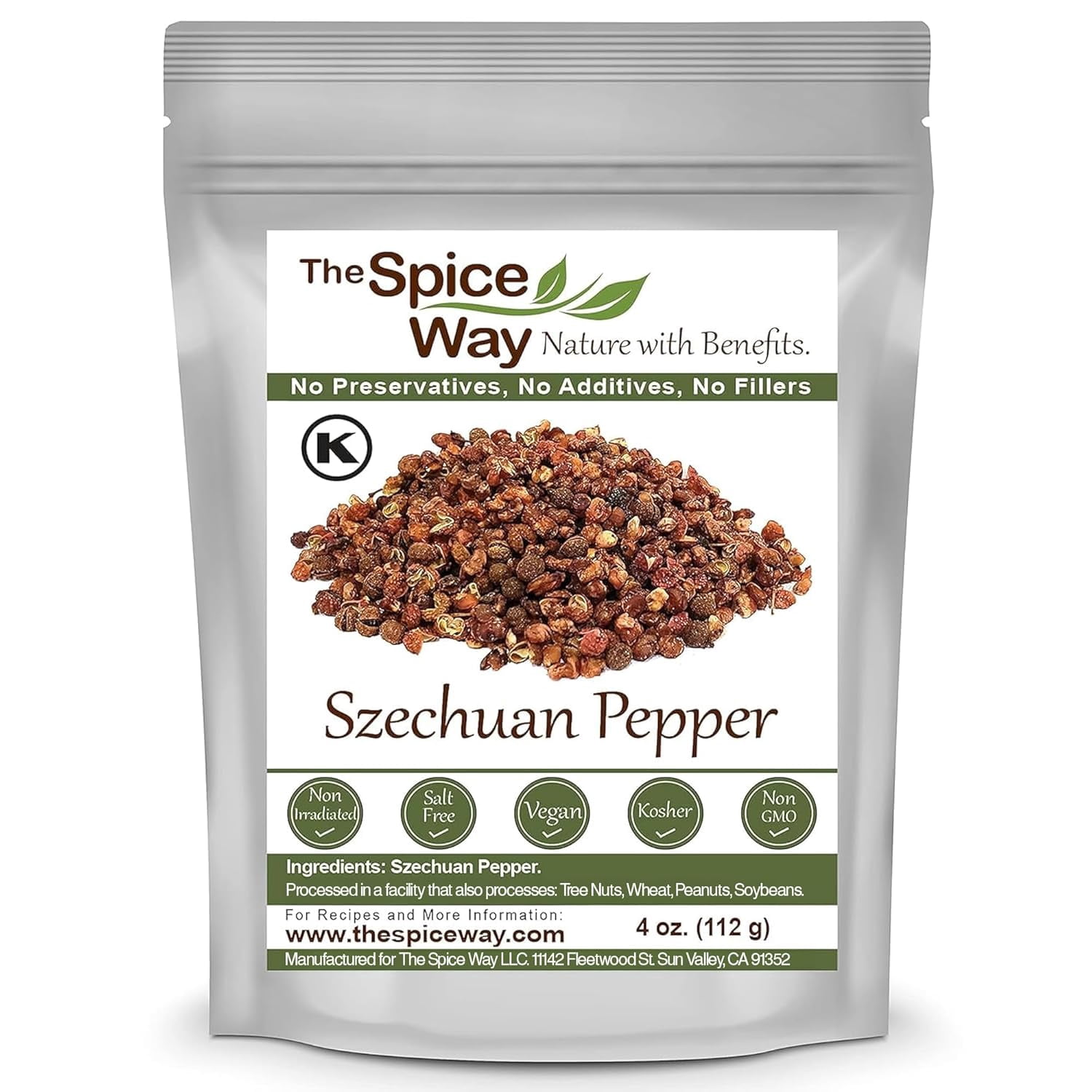 The Spice Way Organic Szechuan Peppercorns - Spicy Asian Seasoning ...