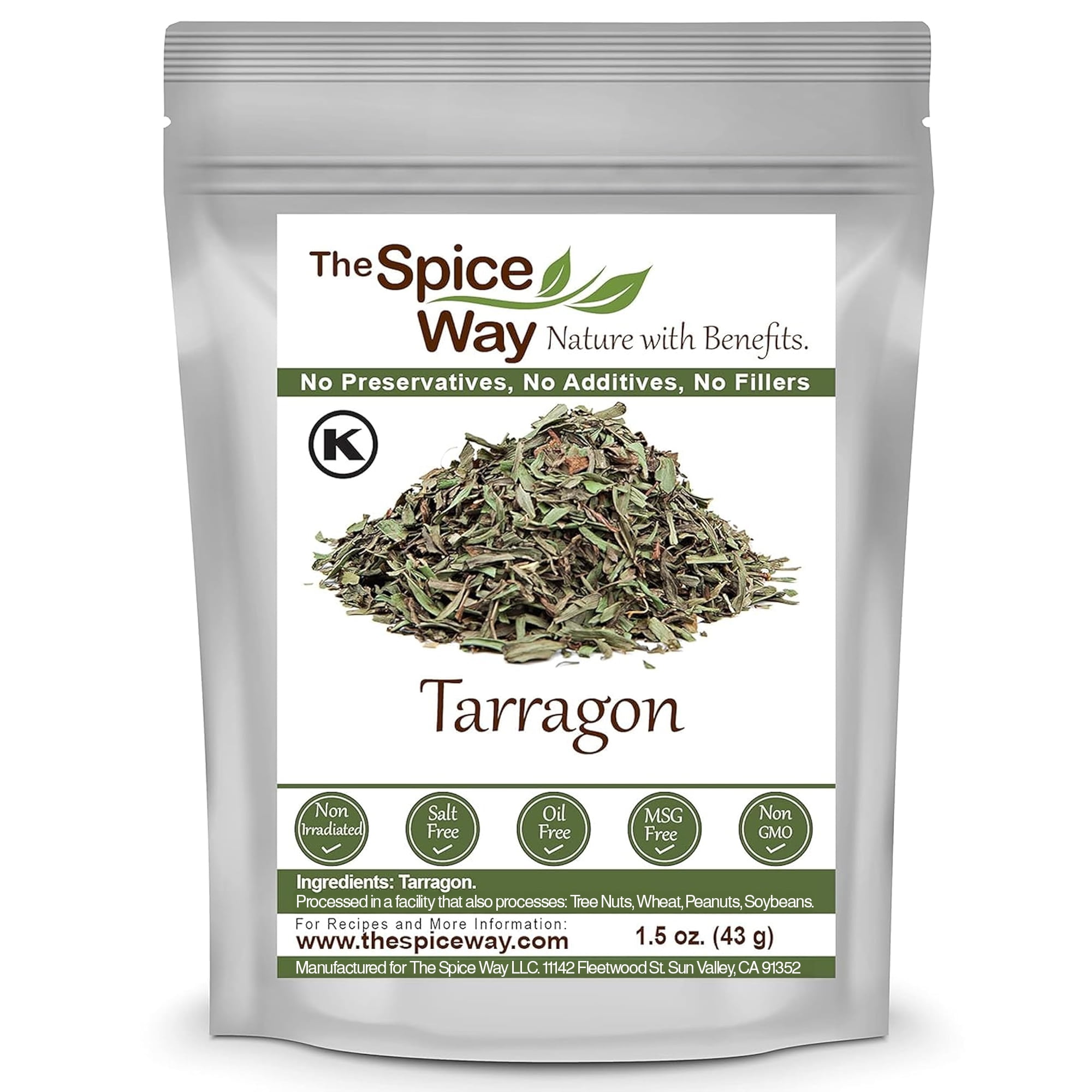 The Spice Way Fresh Tarragon Leaves Seasoning - Dried Herb for French ...