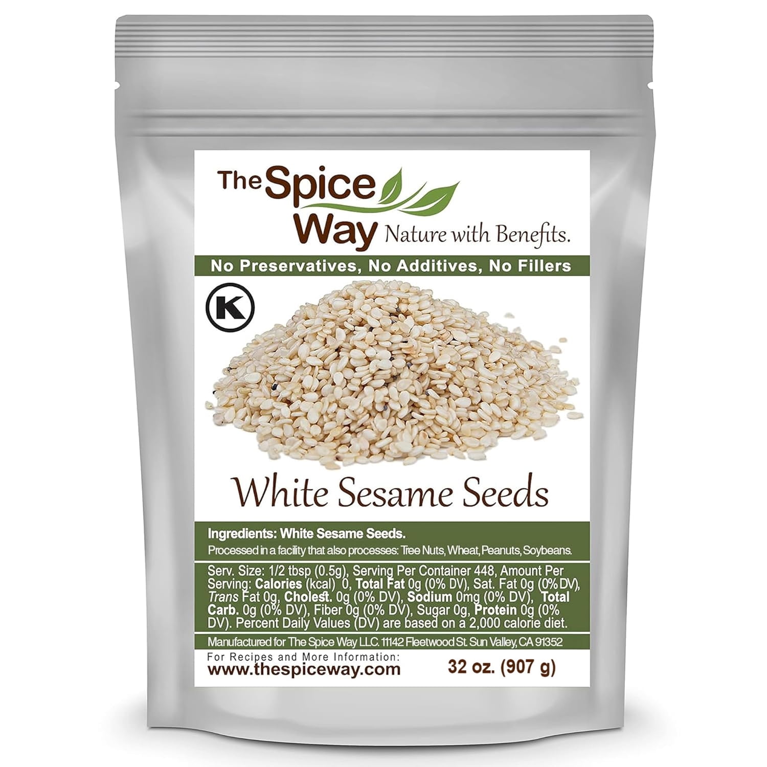 The Spice Way White Sesame Seeds - Middle Eastern and Asian Cuisine ...