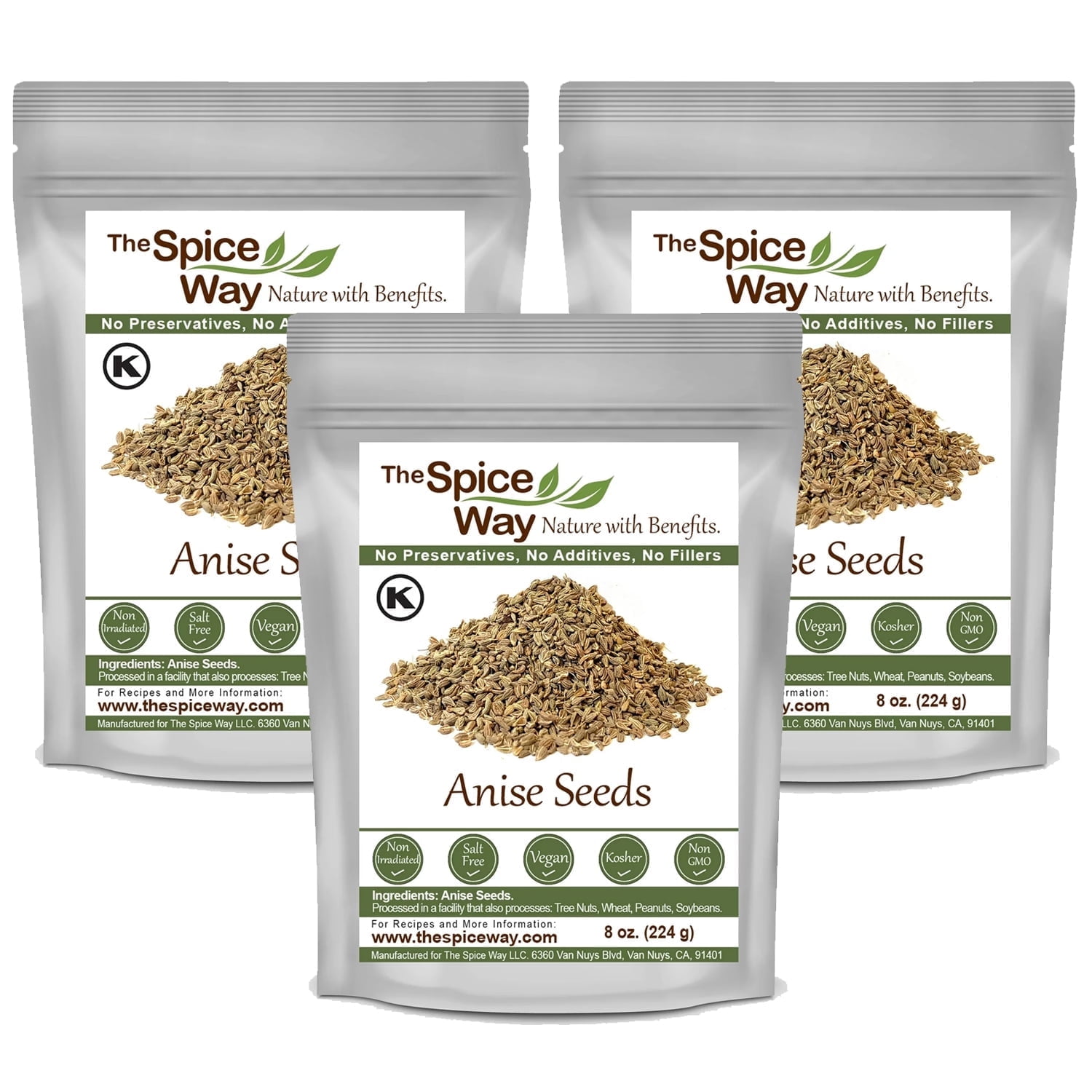 The Spice Way Whole Anise Seed - 100% Natural Whole Spice - Resealable ...