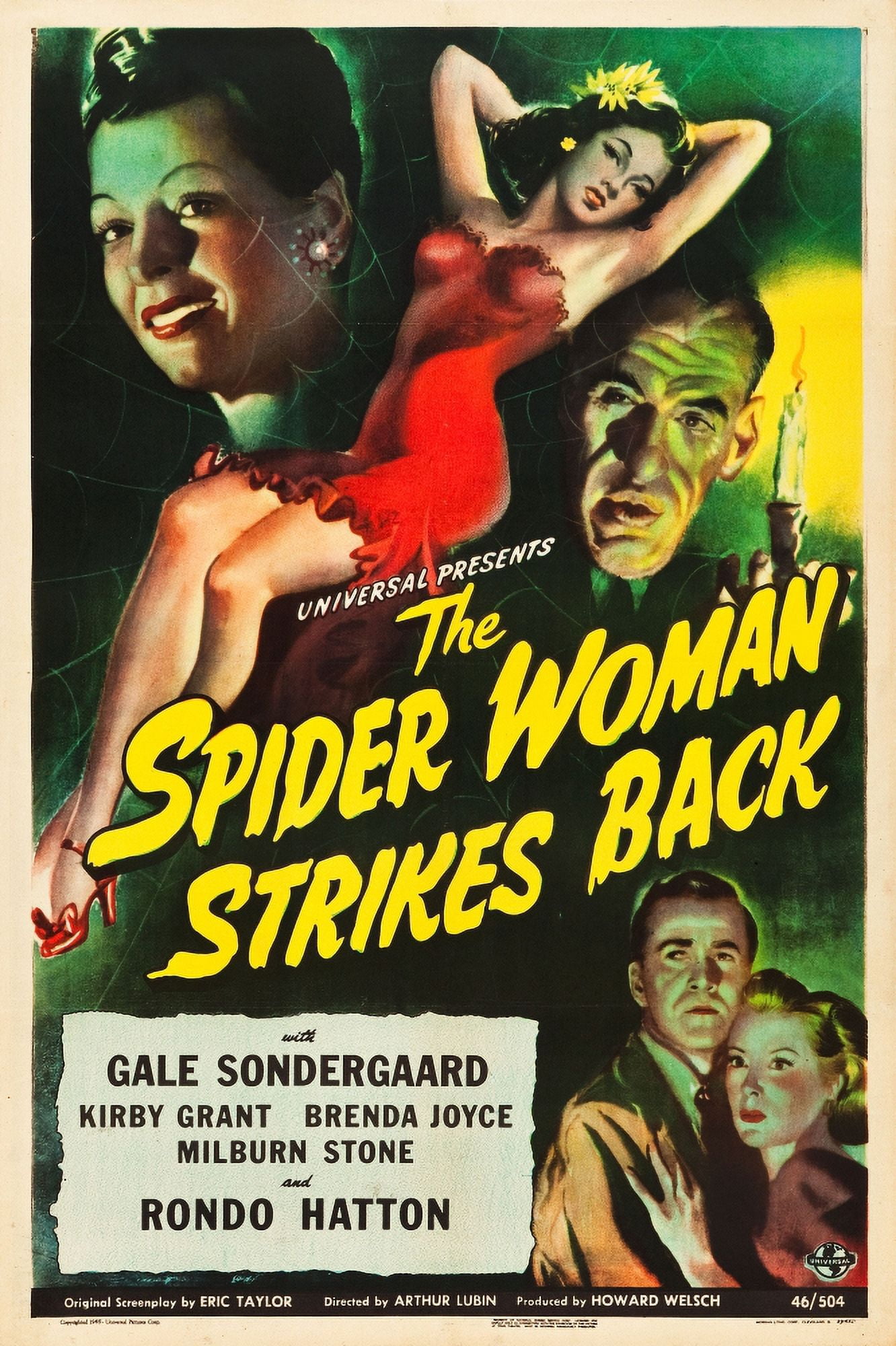 The Spider Woman Strikes Back Gale Sondergaard Rondo Hatton (Top) Kirby ...