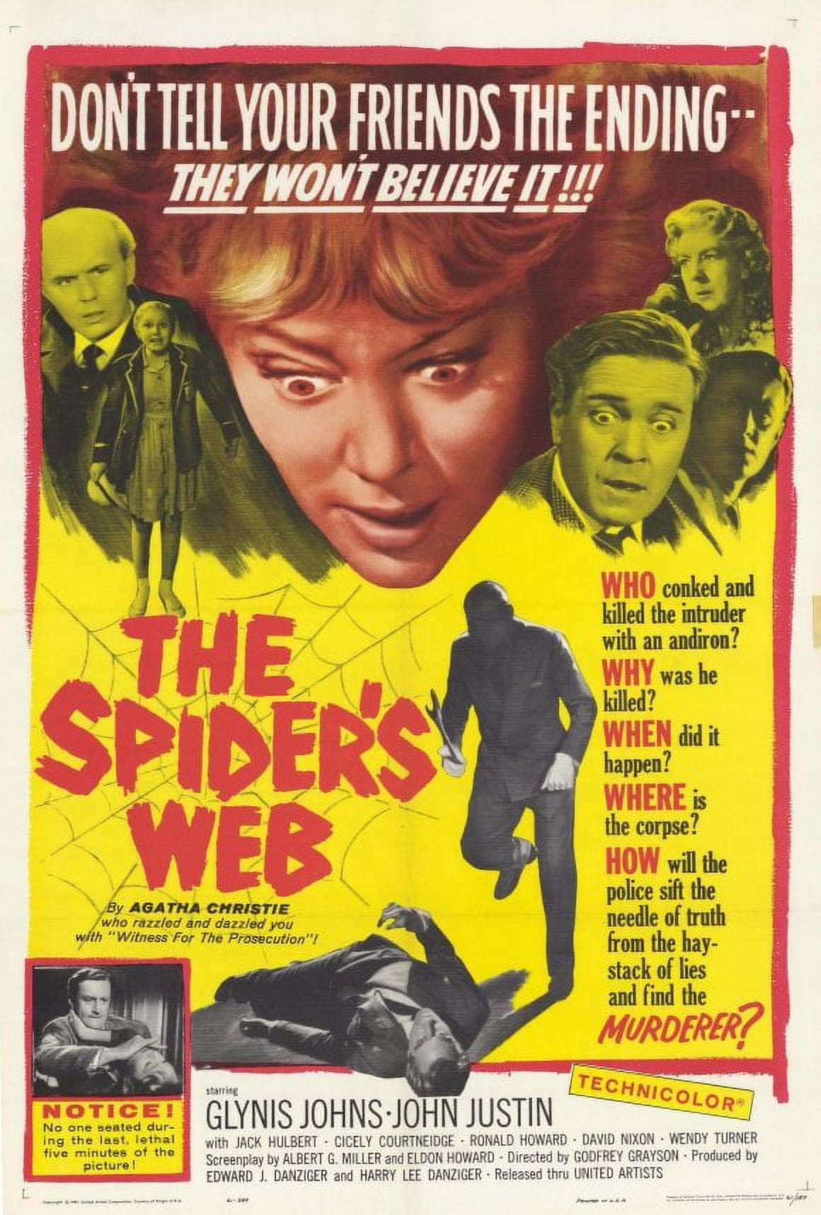 The Spider's Web - movie POSTER (Style A) (27" x 40") (1961) - Walmart.com