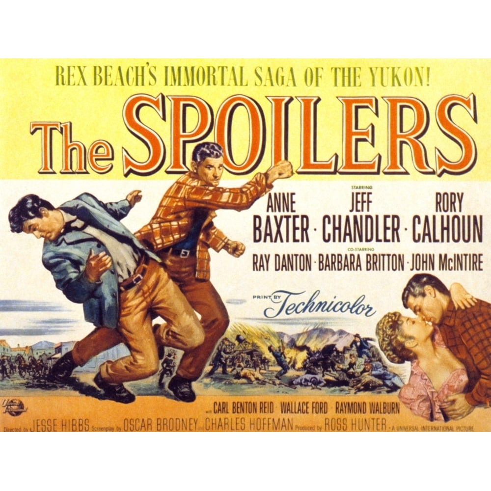 The Spoilers Rory Calhoun Jeff Chandler Anne Baxter 1955 Movie Poster ...