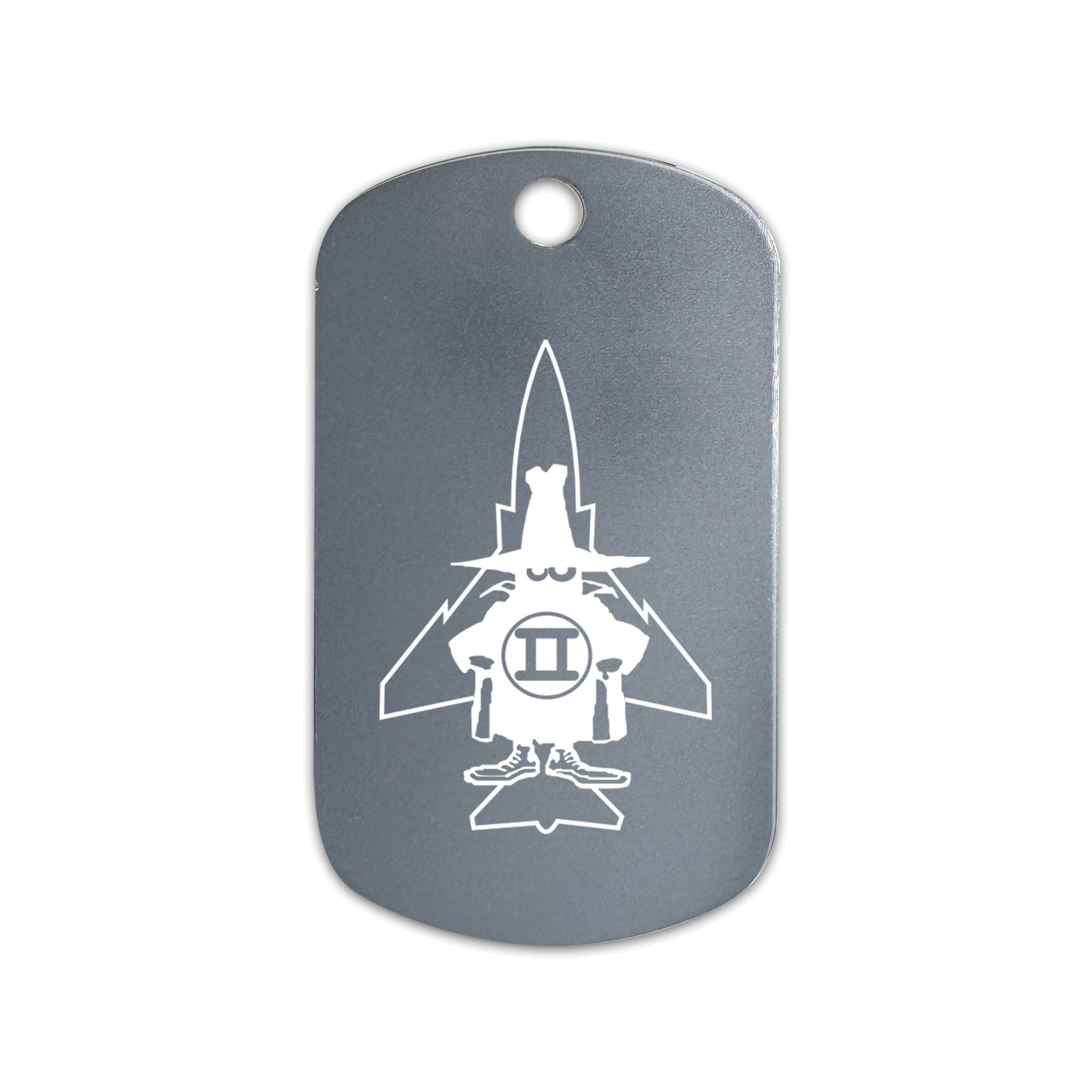 The Spook GI Dog Tag Aluminum Keychain f-4 f4 phantom ghost - Silver ...