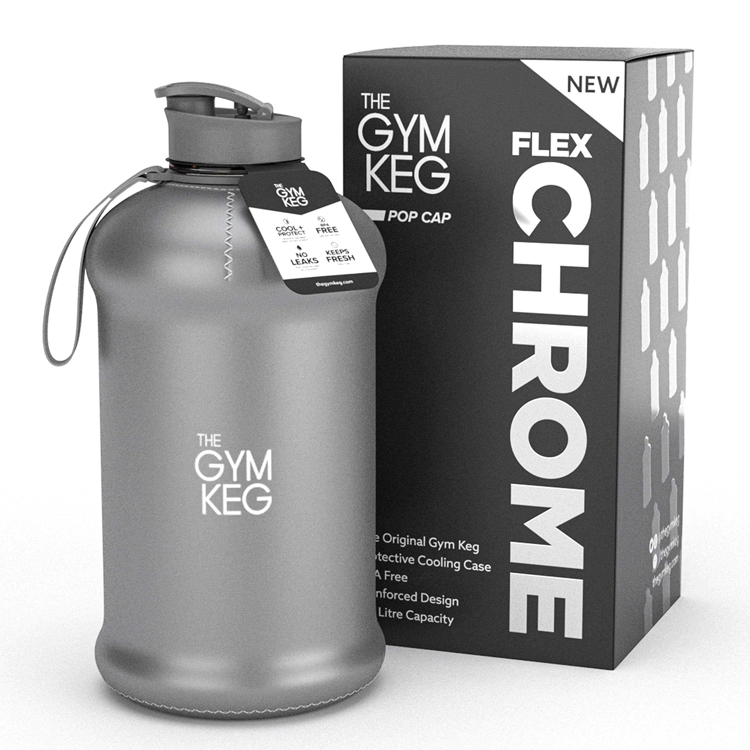 Gym Keg 2.2L Insulated Water Bottle | Half Gallon with Carry Handle ...
