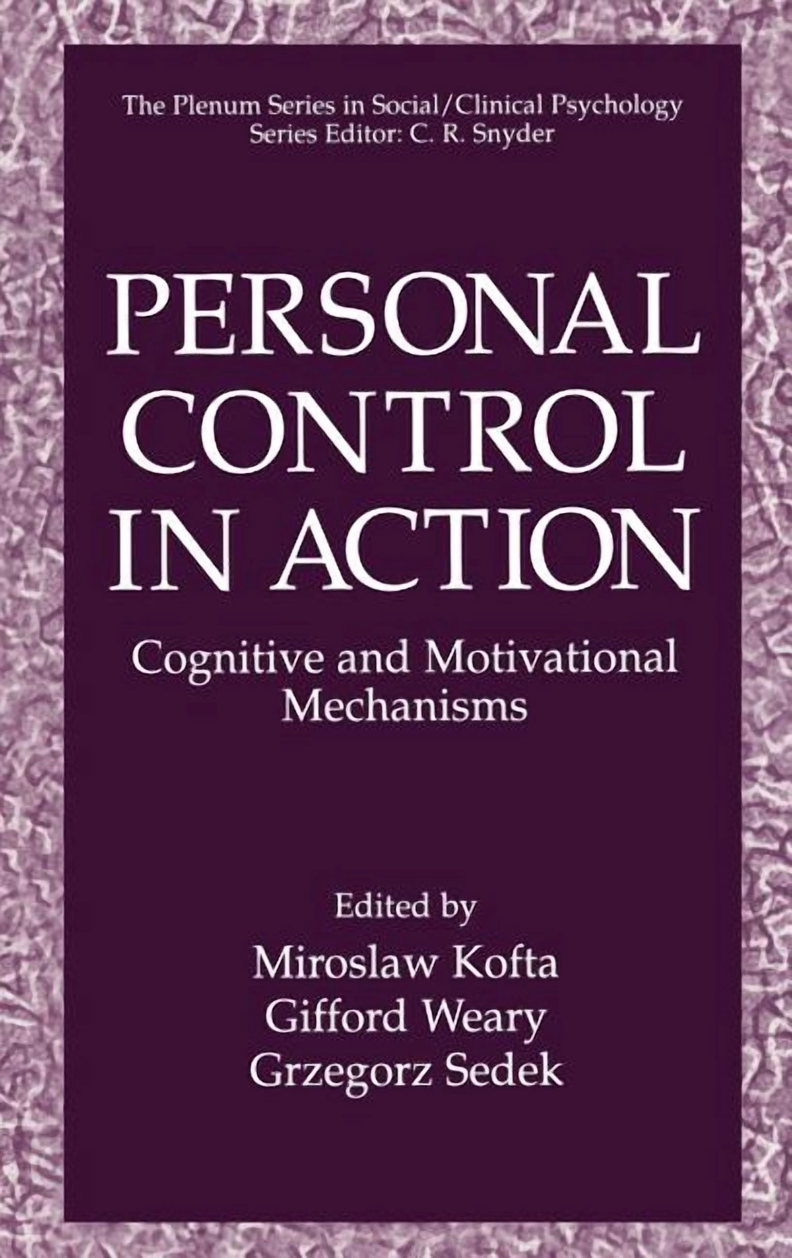 The Springer Social Clinical Psychology Personal Control in Action ...