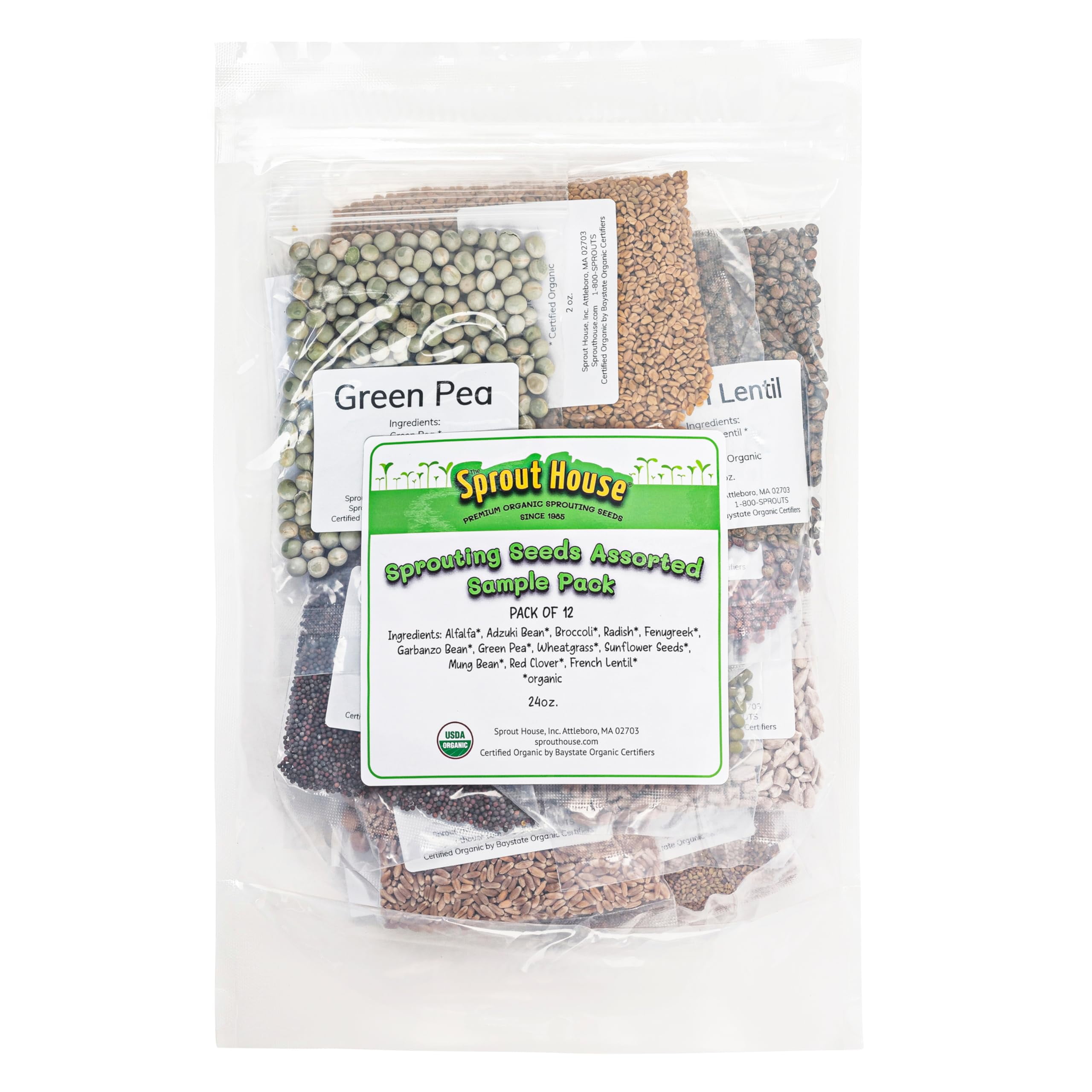 The Sprout House Variety Sample Pack ZLK1 -1.5 LBS of 12 Different ...