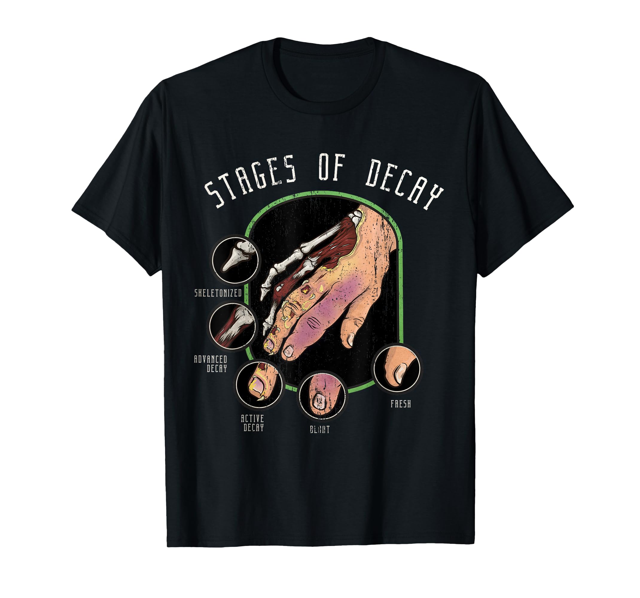The Stages of Decay - Mortuary Science Mortician Embalmer T-Shirt ...