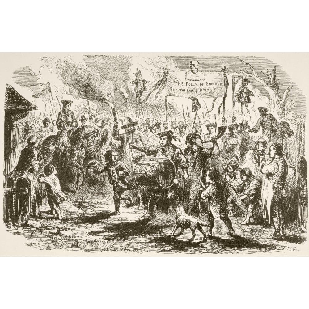 The Stamp Act Riots In New York, 1765. From A 19Th Century Illustration ...